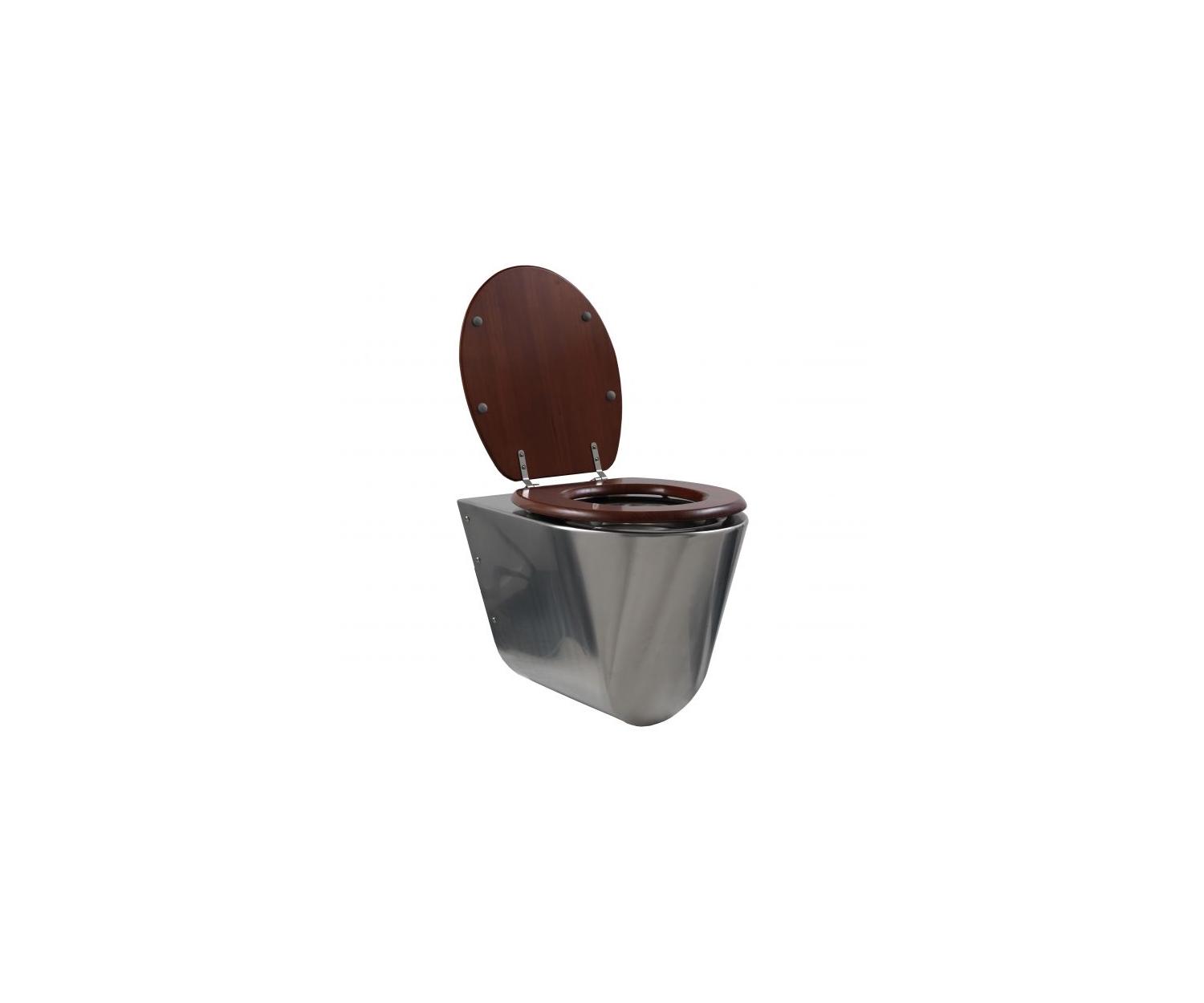 RVS toilet wandmodel conisch